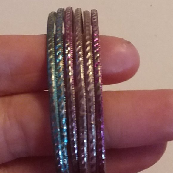 Jewelry | Blue And Pink Bangles | Poshmark